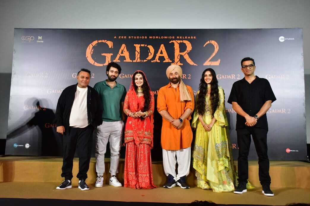 Sunny Deol, Ameesha Patel and other celebs at the trailer launch of Gadar 2 - Filmibeat