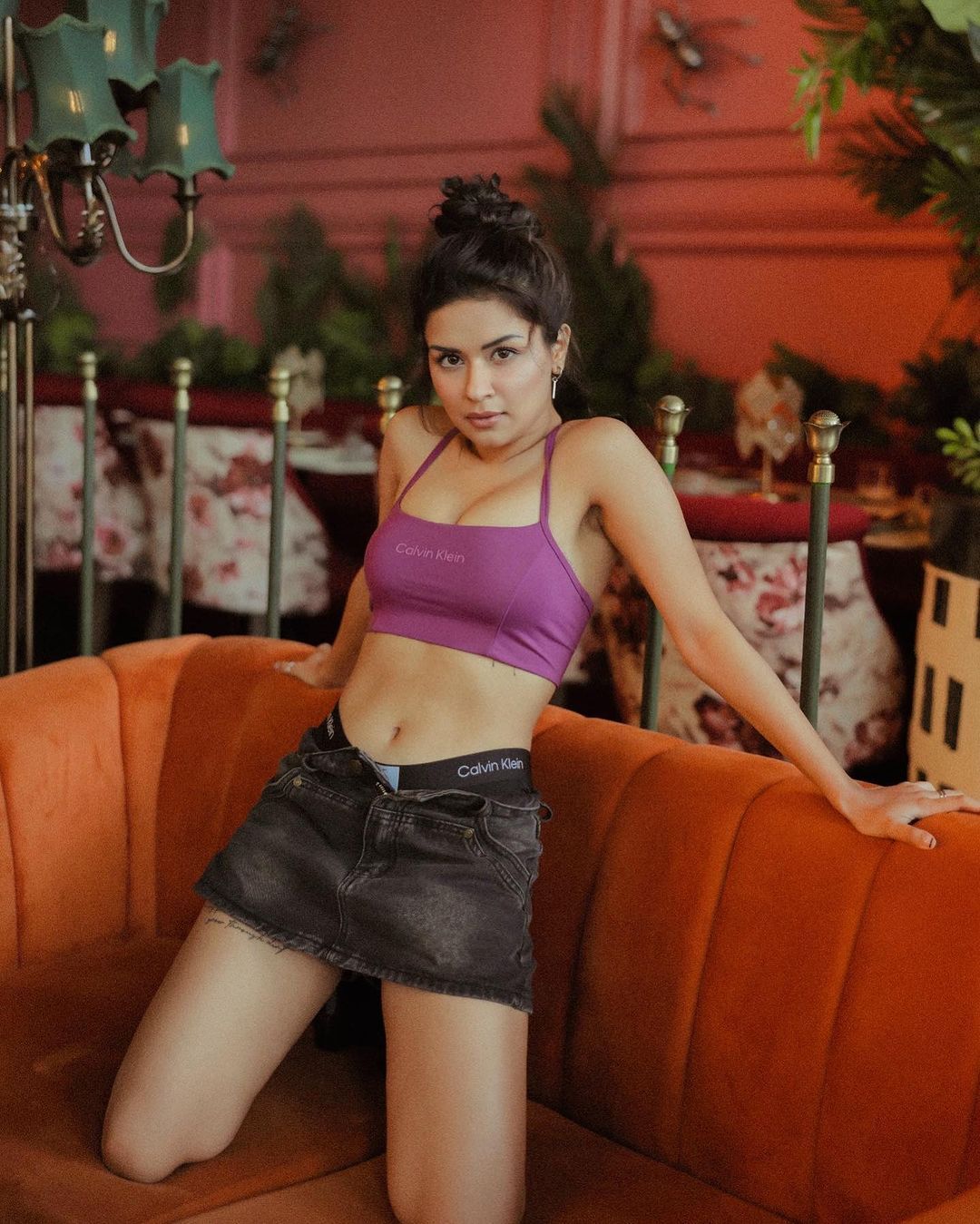 Avneet Kaur Turns Heads with Daring Purple Bralette and Seductive Mini Skirt Ensemble - Filmibeat