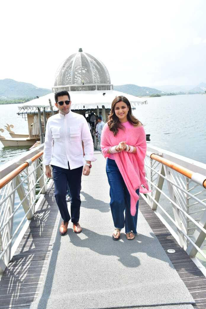 Newlyweds Parineeti Chopra and Raghav Chadha's First Public Appearance in Udaipur - Filmibeat