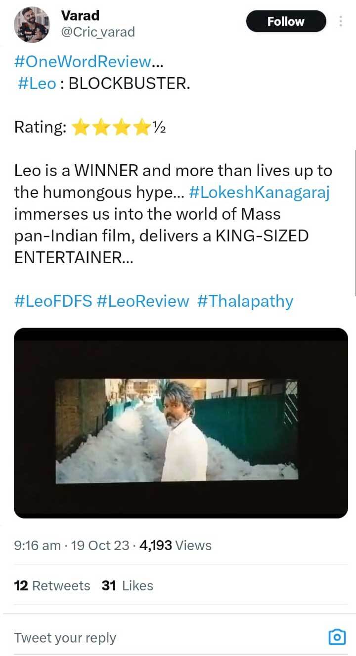 Leo Twitter Review| Leo Audience Reaction| Leo Review - Filmibeat