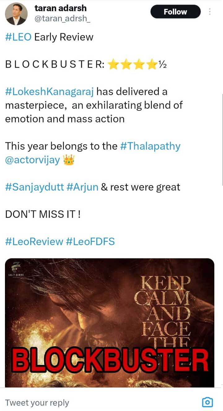 Leo Twitter Review| Leo Audience Reaction| Leo Review - Filmibeat