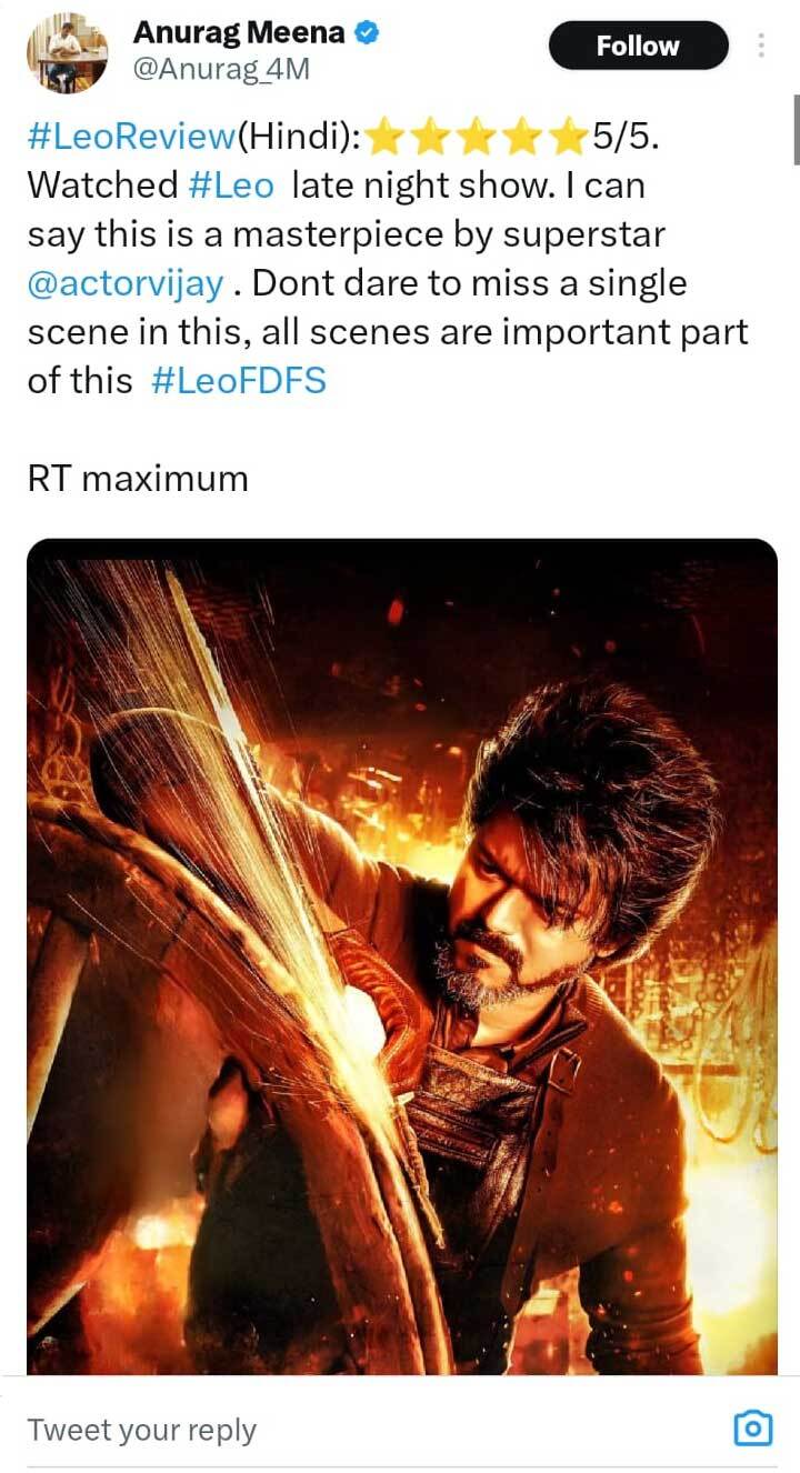 Leo Twitter Review| Leo Audience Reaction| Leo Review - Filmibeat