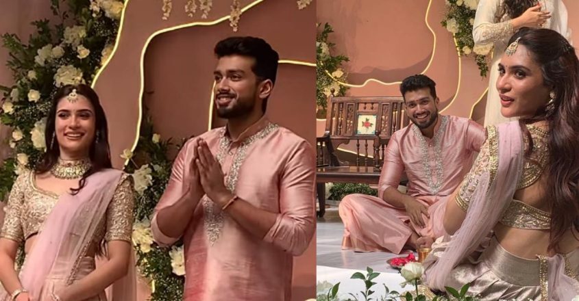 Kalidas Jayaram and Tarini Kalingarayar's Engagement Takes Social Media ...