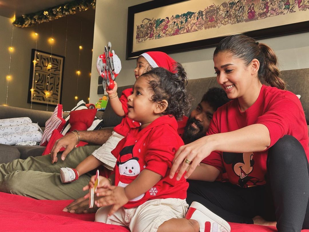 Nayanthara & Vignesh Shivan's Red-Themed Christmas Celebration with ...