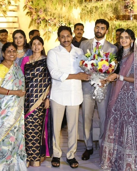 Andhra Pradesh CM YS Jagan at Nephew YS Raja Reddy’s Engagement Ceremony - Filmibeat