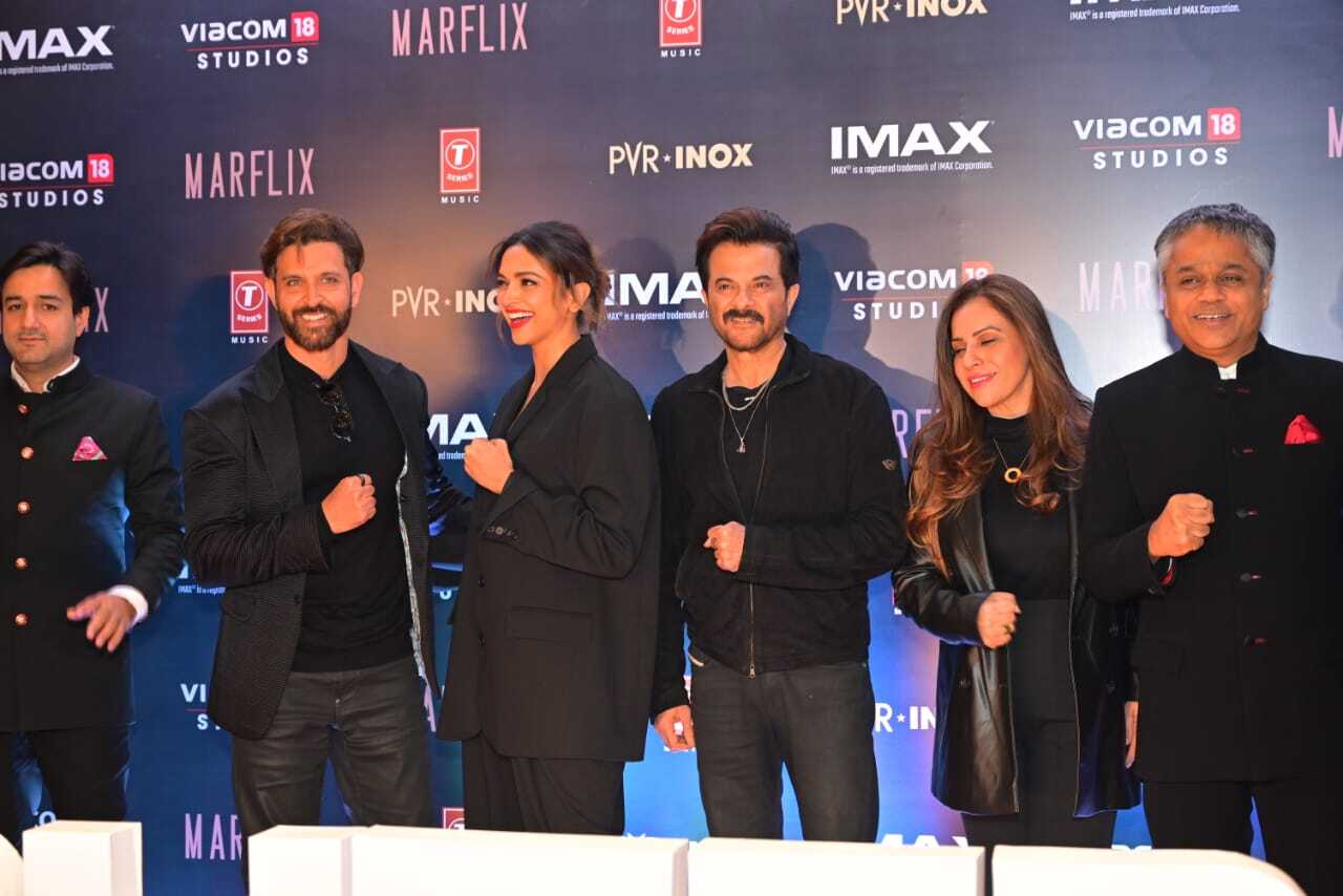 Hrithik Roshan, Deepika & Anil Kapoor At Fighter Movie Screening In New ...