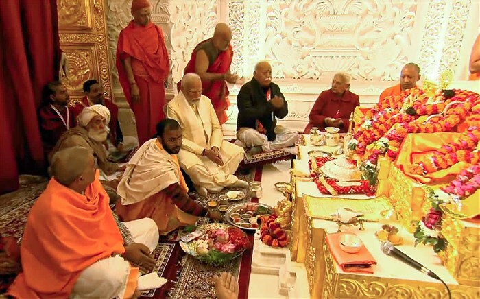 PM Modi Conducts 'Pran Pratishtha' Ceremony, Unveils Face of Ram Lalla in Historic Event - Filmibeat