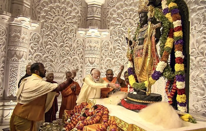 PM Modi Conducts 'Pran Pratishtha' Ceremony, Unveils Face of Ram Lalla in Historic Event - Filmibeat