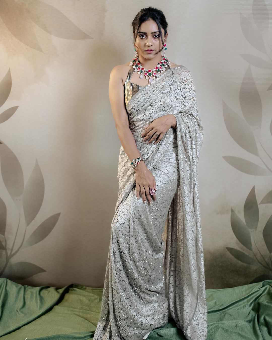 Vithika Sheru: బూడిద రంగు చీరలో బిగ్‌బాస్ బ్యూటీ వయ్యారాలు.. భలే ఉందిగా ...
