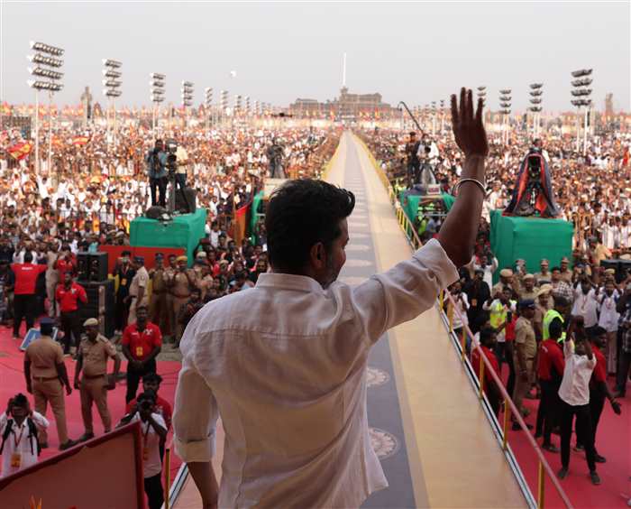 Vijay Thalapathy's First Political Speech and Mega Rally in Tamil Nadu ...