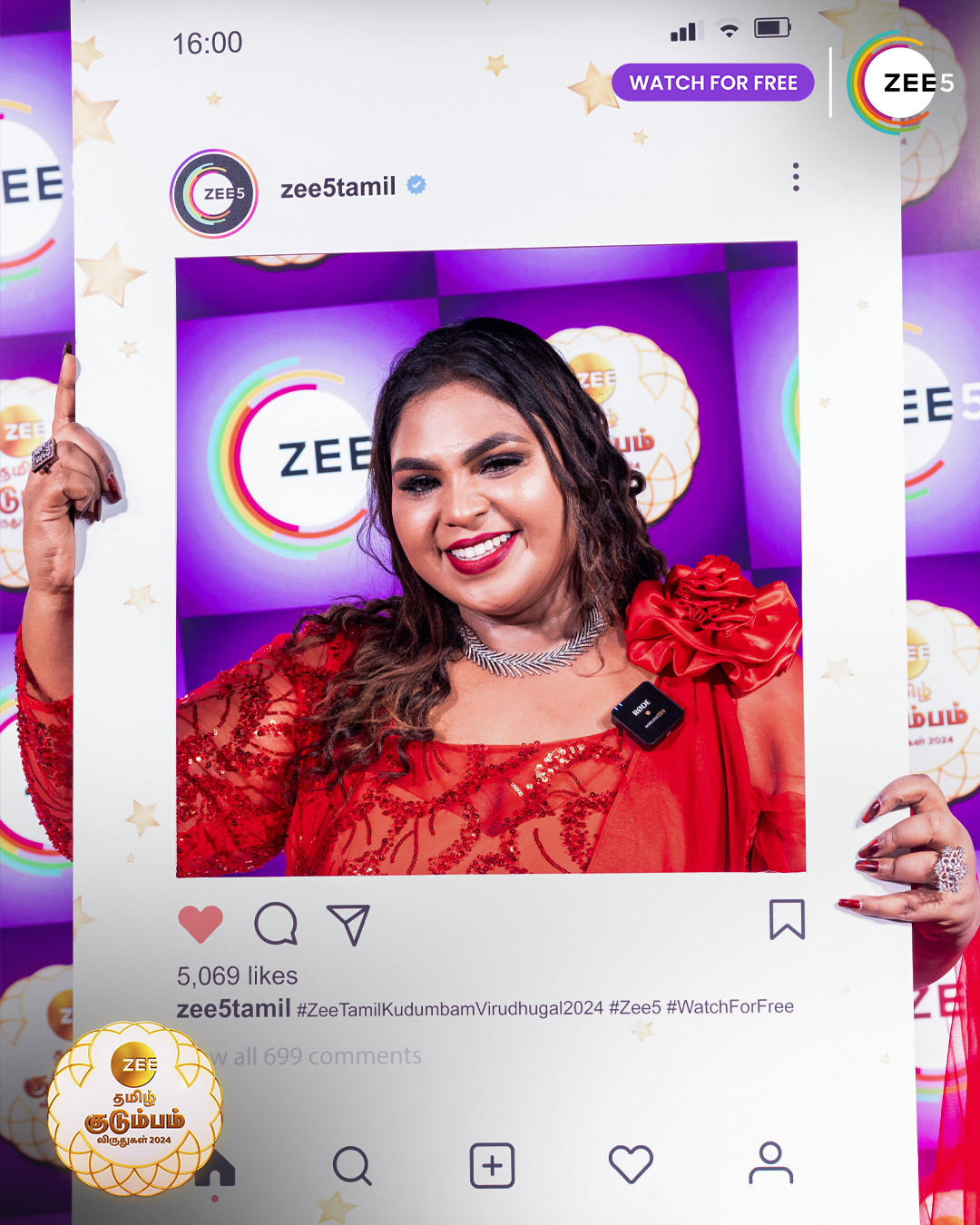 ZEE Tamil Kudumba Awards 2024: Photos, Where To Watch For Free On OTT ...