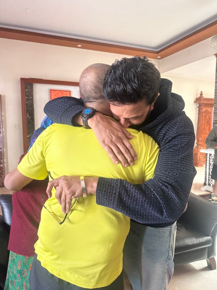 Kiccha Sudeep, Vinod Raj, And Madhu Bangarappa Visit Shivrajkumar Ahead Of His Surgery In The ...