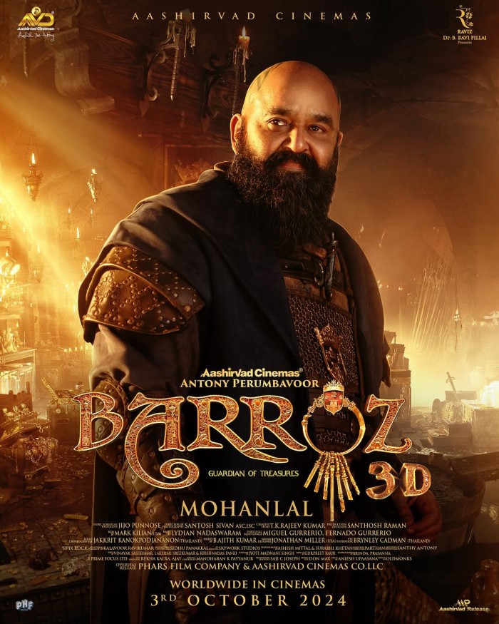 Mohanlal's Barroz 3D Hits Theatres Worldwide This Christmas | Barroz 3D ...