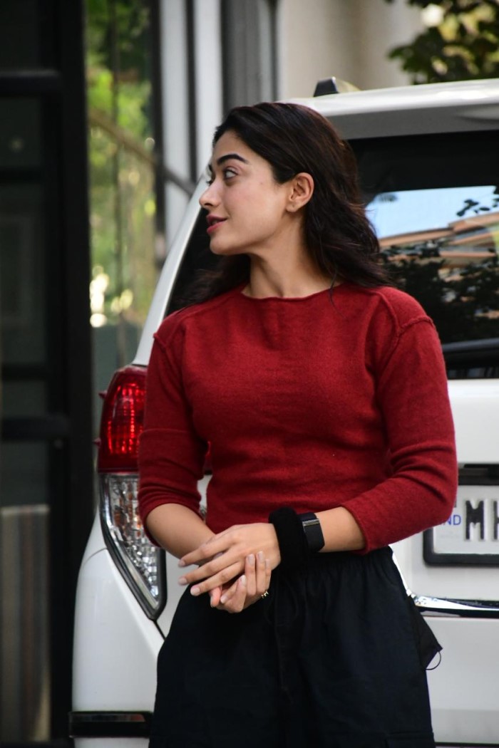 Rashmika Mandanna Spotted At Maddock Office In Santacruz In A Chic ...