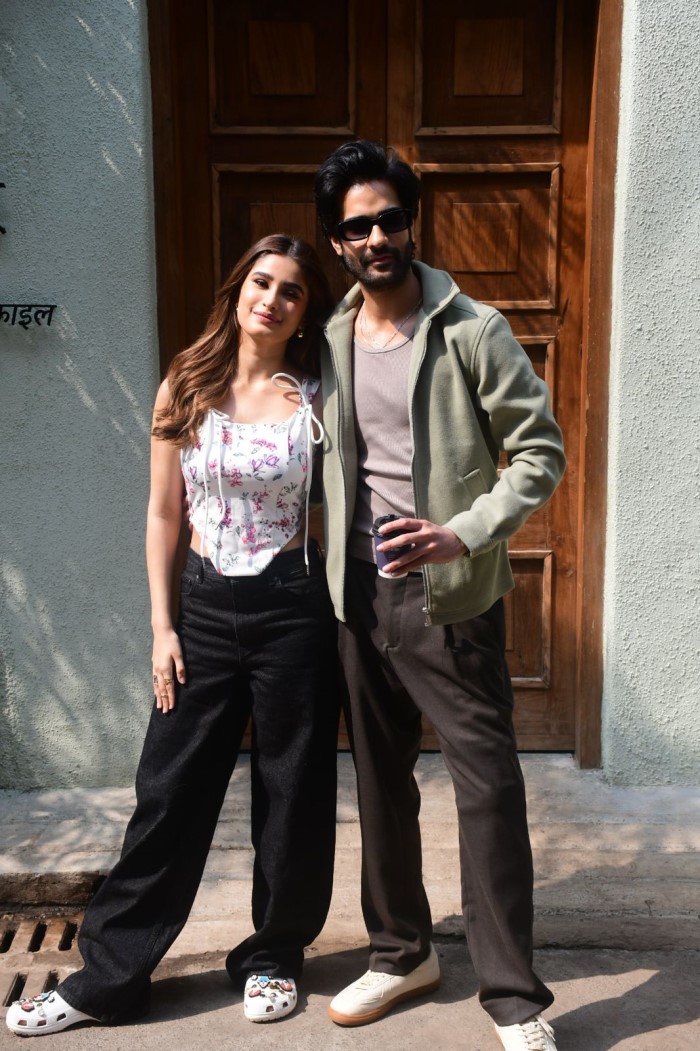 Aaman Devgan And Rasha Thadani Promote "Azaad" With Pets In Bandra ...