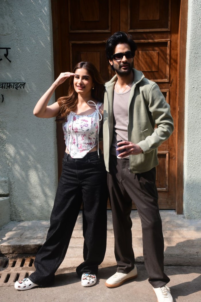 Aaman Devgan And Rasha Thadani Promote "Azaad" With Pets In Bandra ...