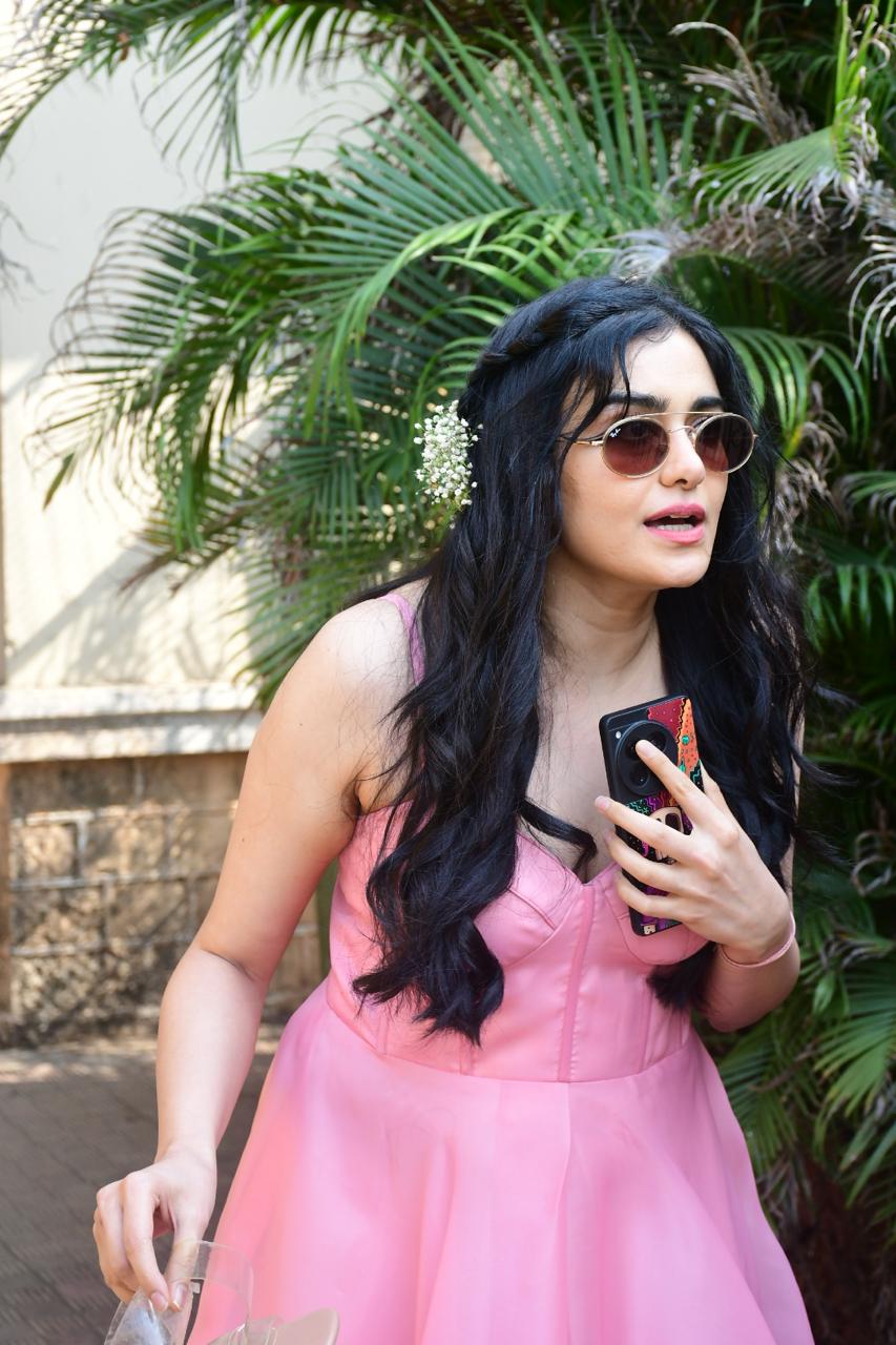 Adah Sharma's Playful and Chic Look in a Light Pink Dress - Filmibeat