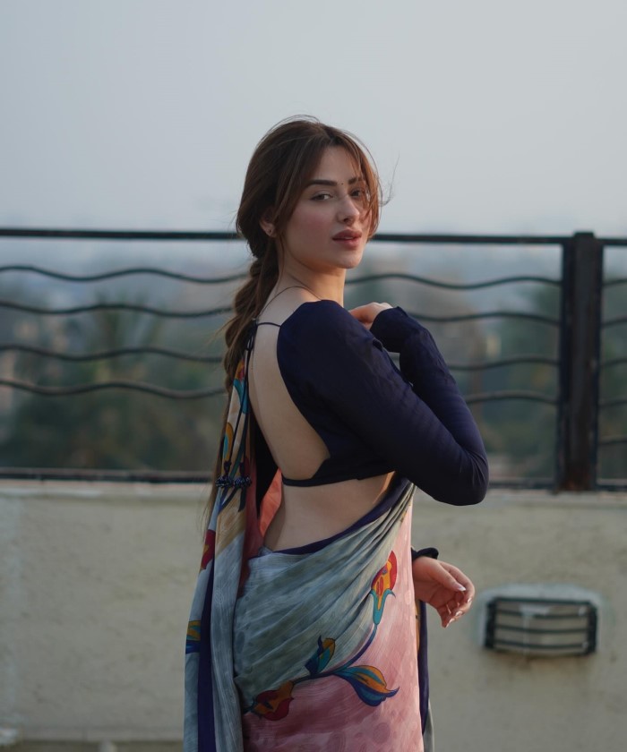 Mahira Sharma Stuns In A Beautiful Saree - Filmibeat