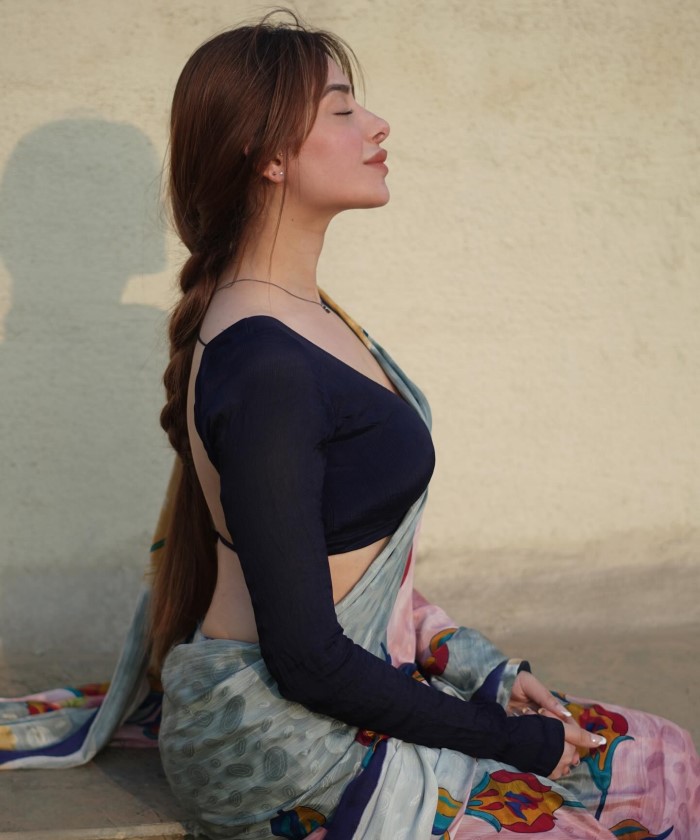 Mahira Sharma Stuns In A Beautiful Saree - Filmibeat