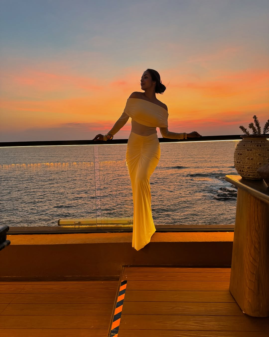 Malaika Arora Stuns in Yellow Bodycon Outfit At Jolene Restaurant In ...