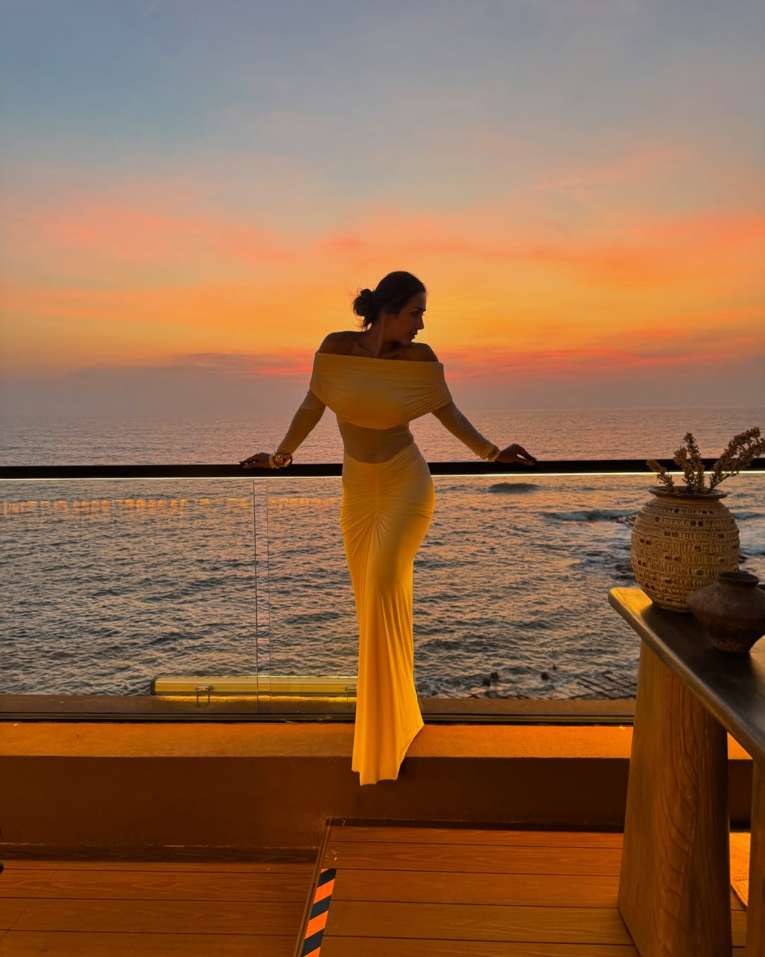 Malaika Arora Stuns in Yellow Bodycon Outfit At Jolene Restaurant In ...