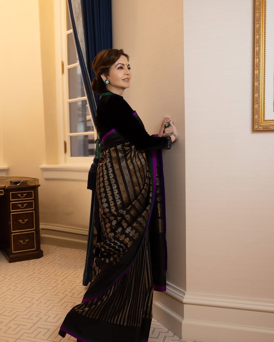 Mrs. Nita Ambani Shines at Private Reception in Washington with Elegant ...