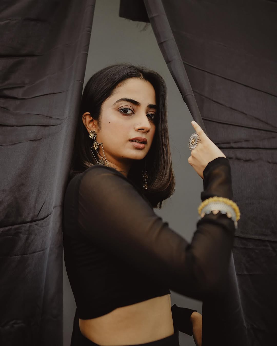 Namitha Pramod's Stunning Classic Black Salwar Photoshoot - Filmibeat