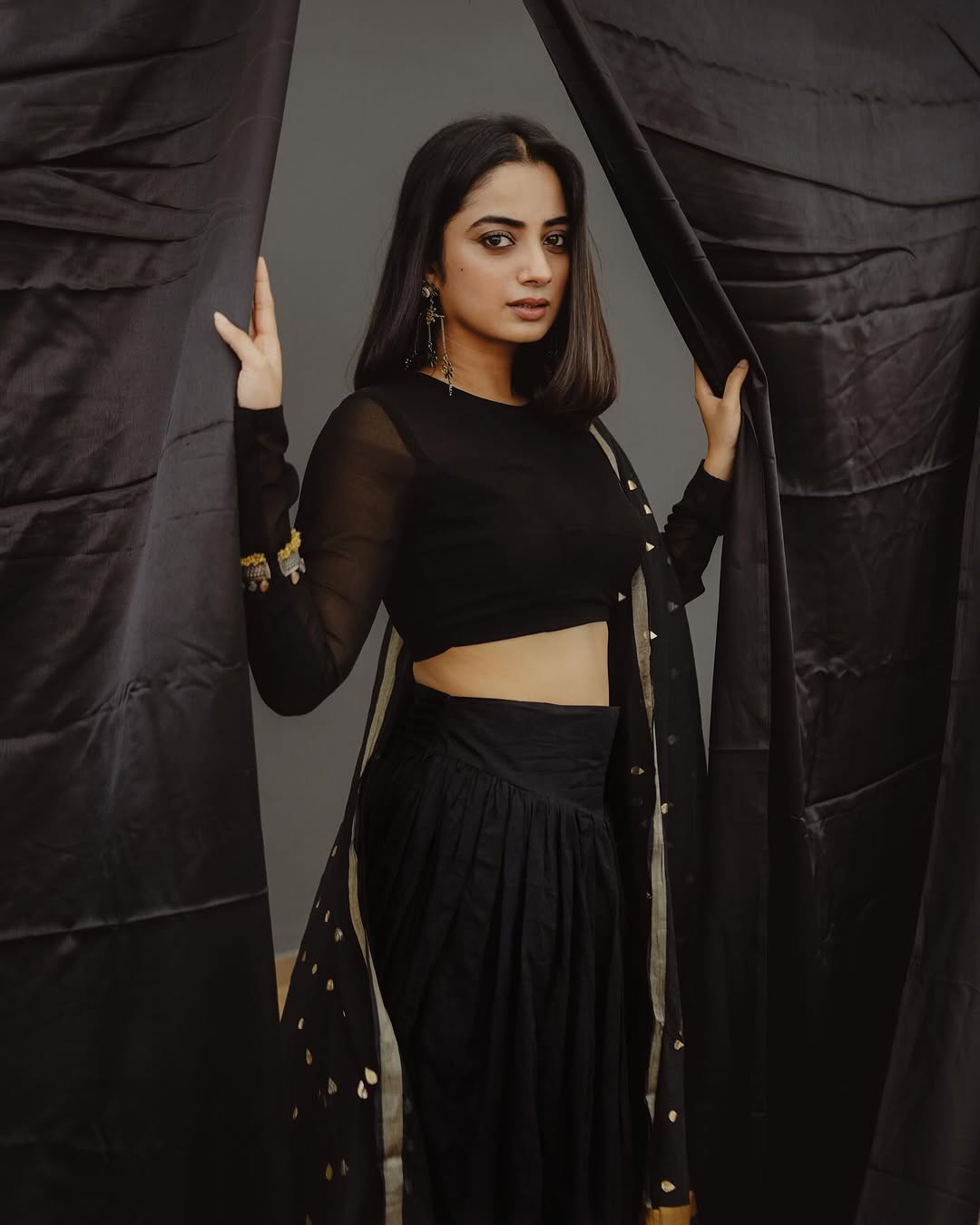 Namitha Pramod's Stunning Classic Black Salwar Photoshoot - Filmibeat