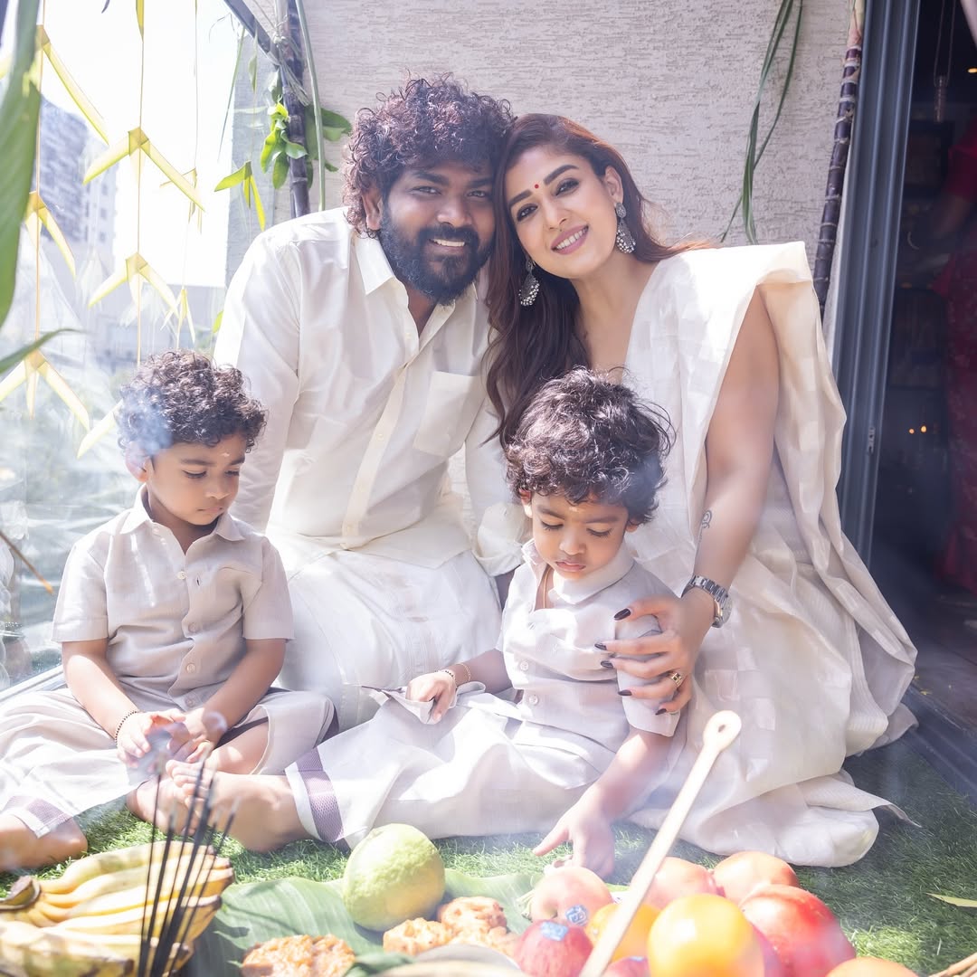 Nayanthara And Vignesh Shivan Celebrate Pongal 2025 With Their Twins - Filmibeat