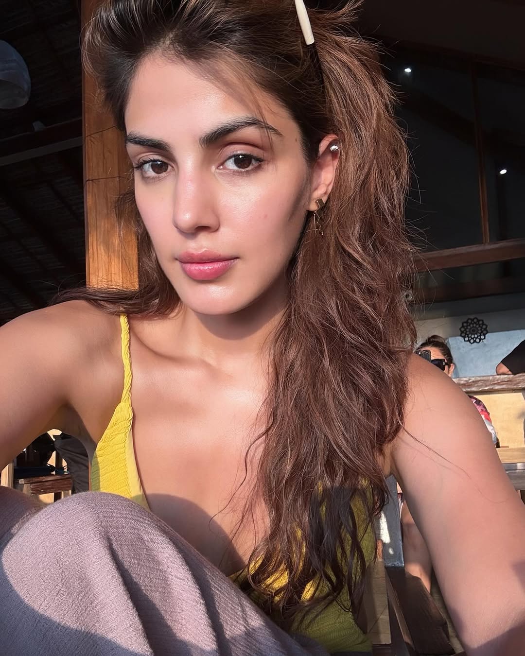 Rhea Chakraborty Sizzles In Yellow Outfit During Beach Vacation - Filmibeat