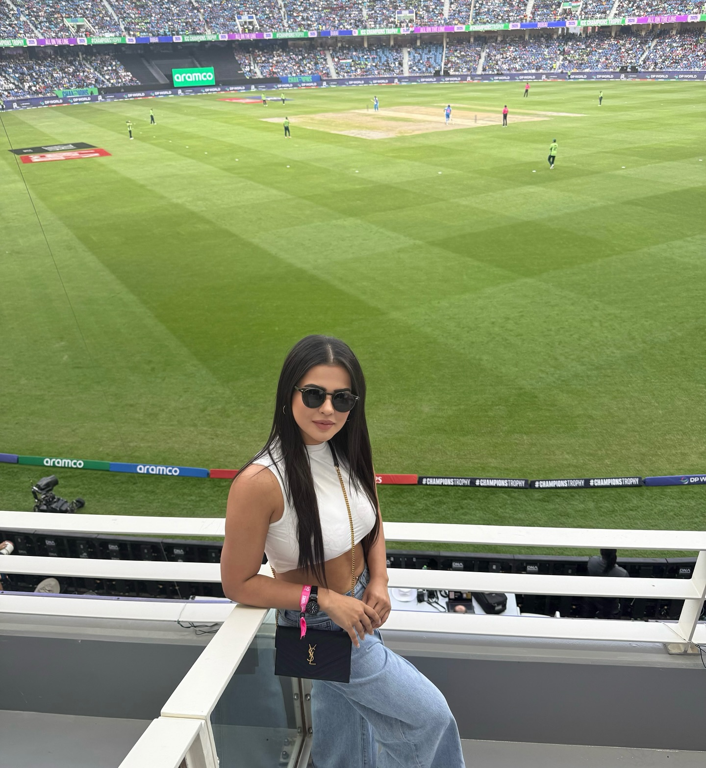 Actress Sharmila Mandre at ICC Champions Trophy 2025 for India vs ...