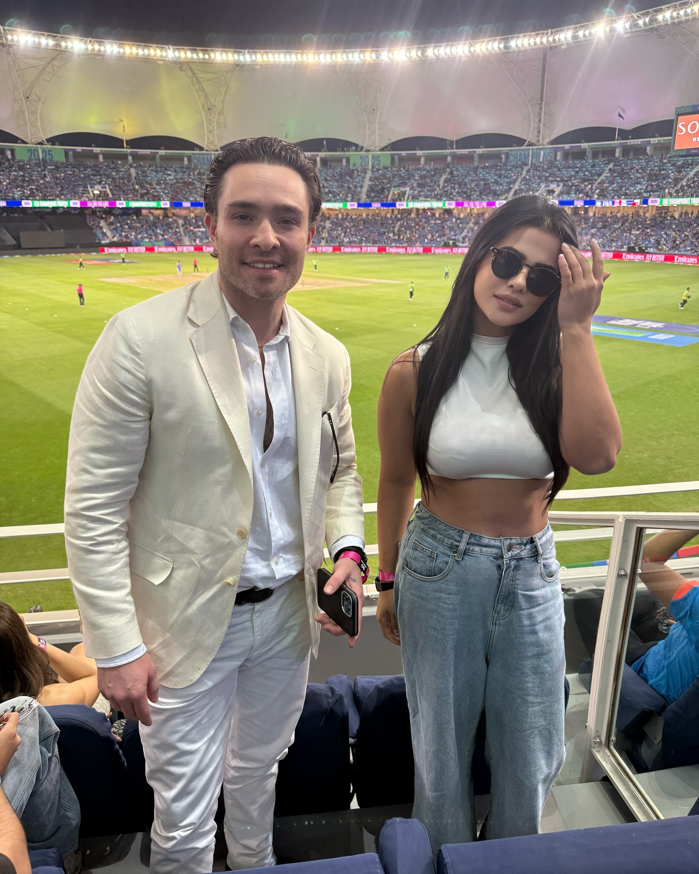 Actress Sharmila Mandre at ICC Champions Trophy 2025 for India vs ...