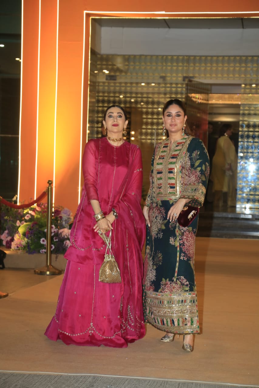 Kareena Kapoor And Karisma Kapoor At Aadar Jain and Alekha Advani's ...