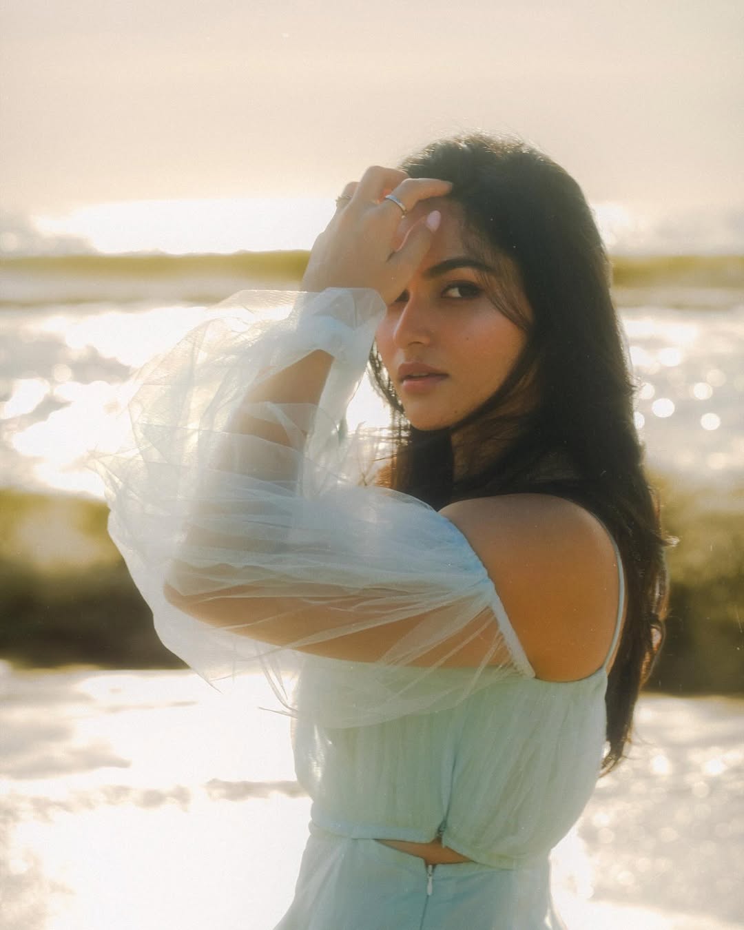 Kayadu Lohar Shines Bright In Stunning Sky Blue Outfit - Filmibeat