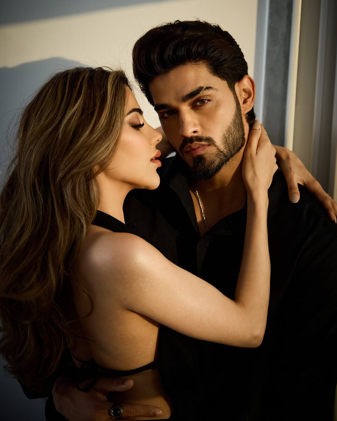 Nikki Tamboli and Arbaz Patel's Stunning Black Outfit Photoshoot For V ...