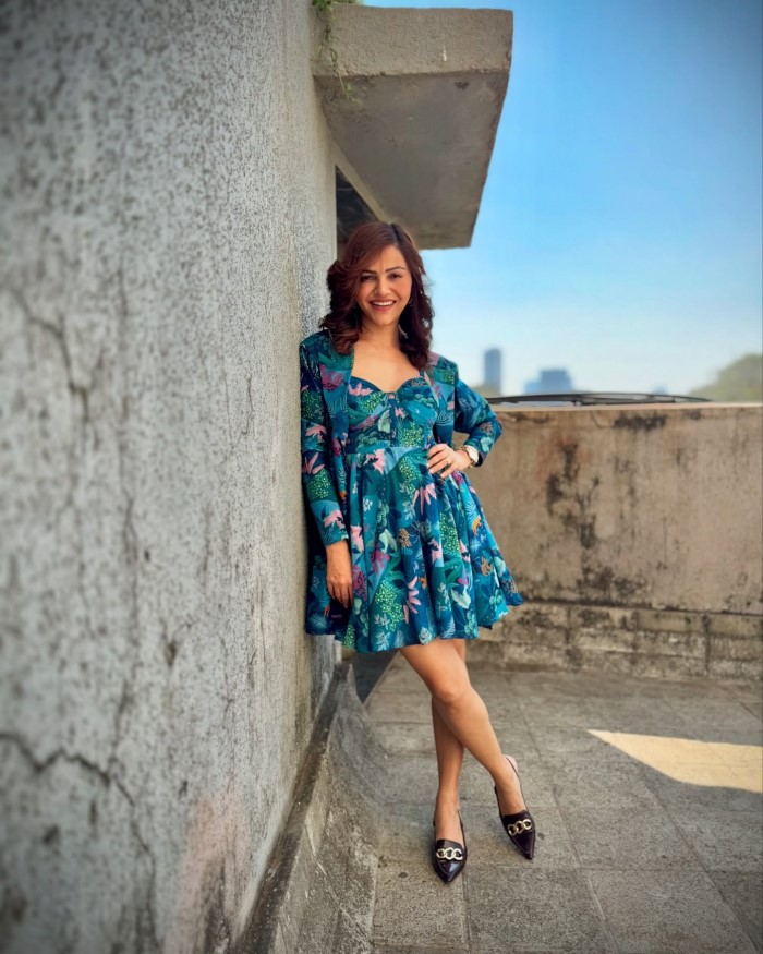 Rubina Dilaik Stuns In A Vibrant Floral Dress - Filmibeat