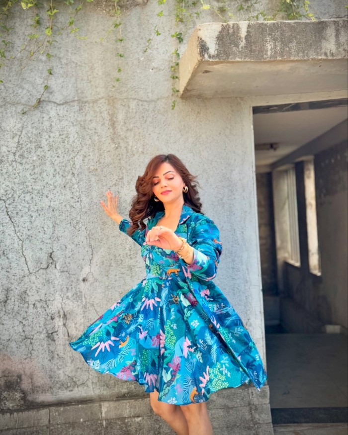 Rubina Dilaik Stuns In A Vibrant Floral Dress - Filmibeat