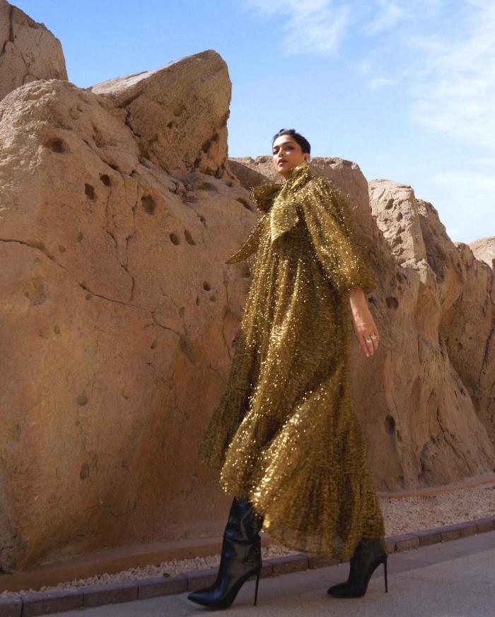 Deepika Padukone Stuns In A Glamorous Golden Look For Forbes Photoshoot ...