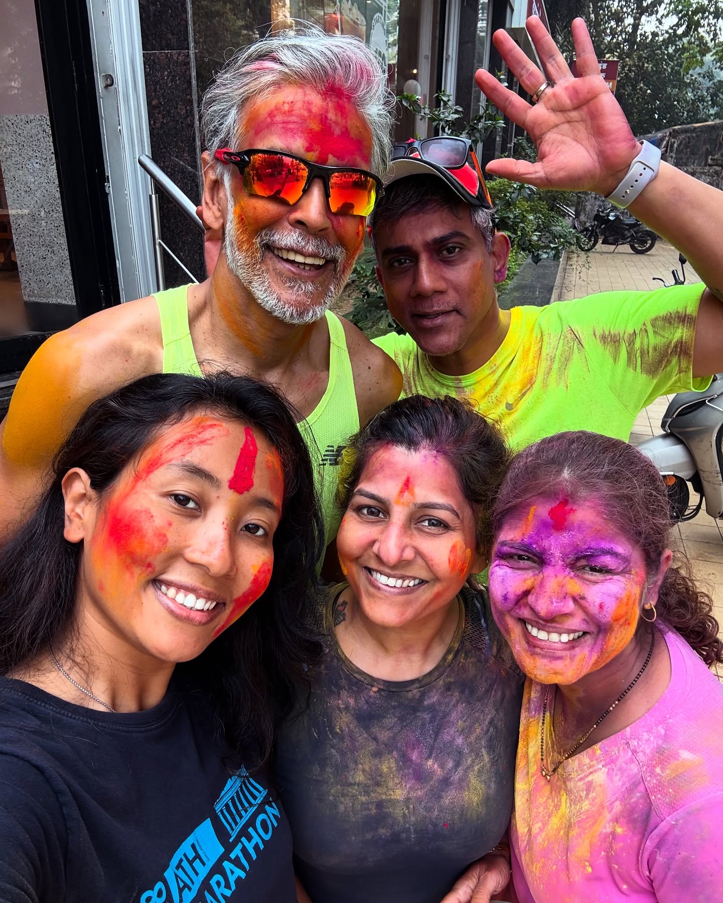 Holi 2025: Milind Usha Soman And Ankita Konwar Holi Celebration With ...
