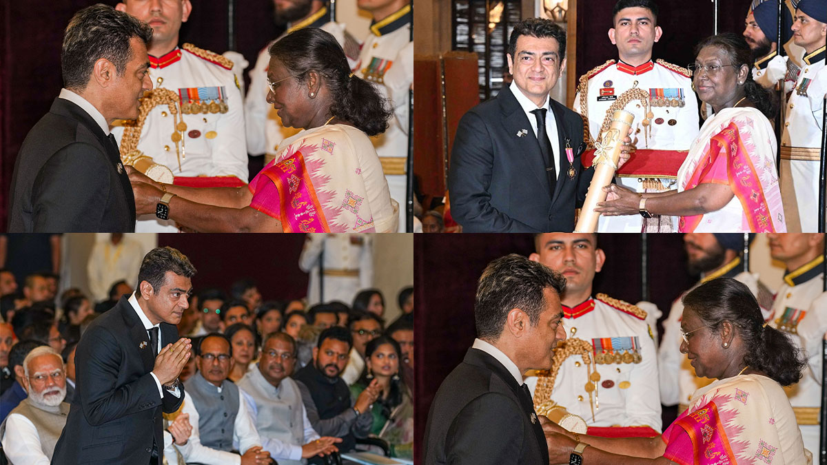 Ajith Kumar Receives Padma Bhushan From President Murmu - Filmibeat
