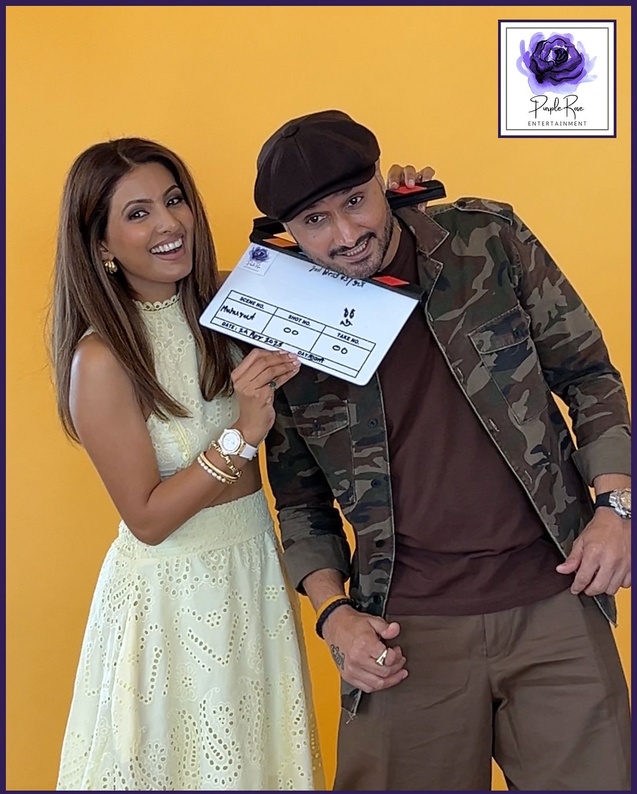 Geeta Basra And Harbhajan Singh Launch Production Banner Purple Rose ...