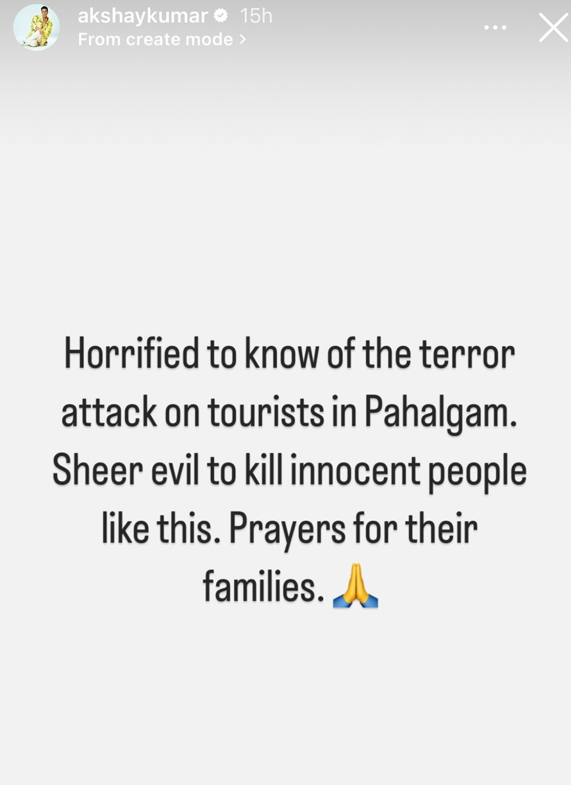 Indian Celebrities Condemn Pahalgam Terror Attack And Express Grief ...