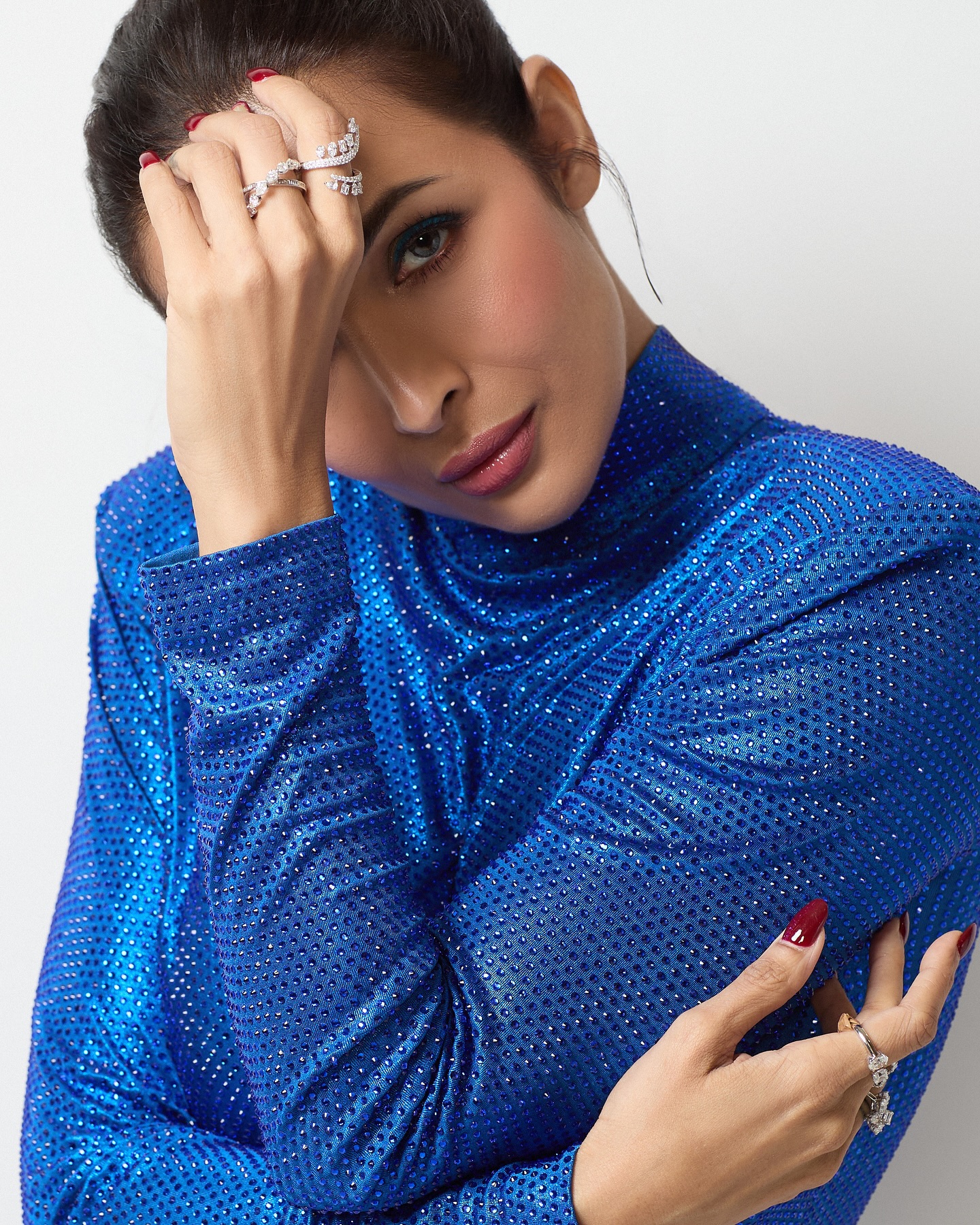 Malaika Arora Stuns Fans In A Chic Blue Mini Dress Featuring A High ...