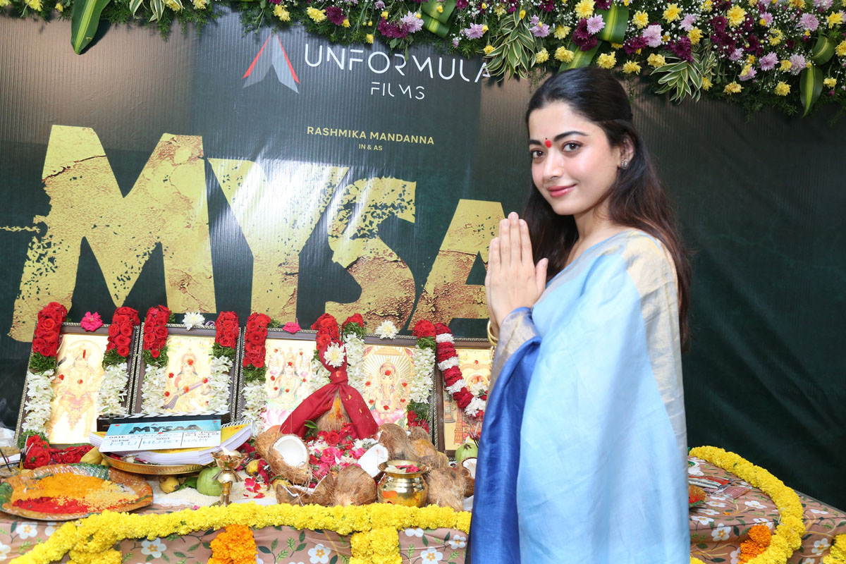 Rashmika Mandanna's New Movie Mysaa Opening - Filmibeat