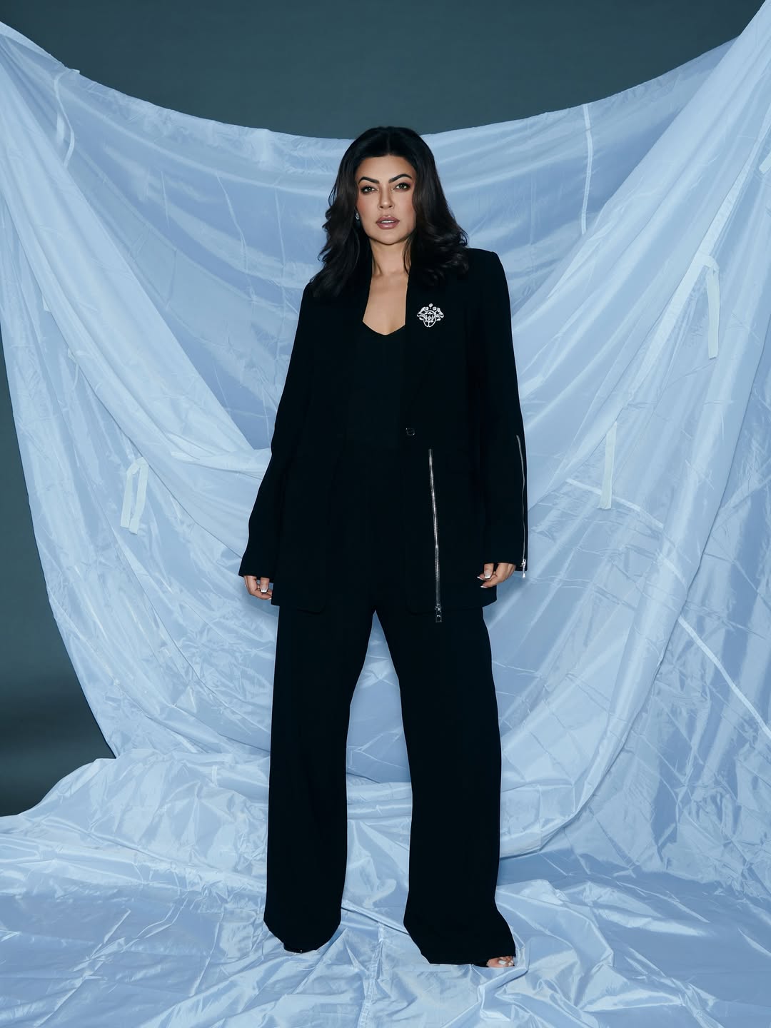 Sushmita Sen Shines in Black Pantsuit Photoshoot | Sushmita Sen’s ...