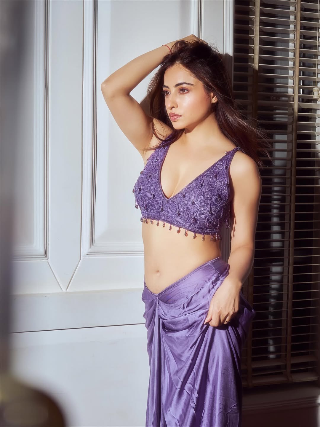 Niyati Fatnani’s Bold and Elegant Purple Look | How Niyati Fatnani Blends Tradition with Modern ...