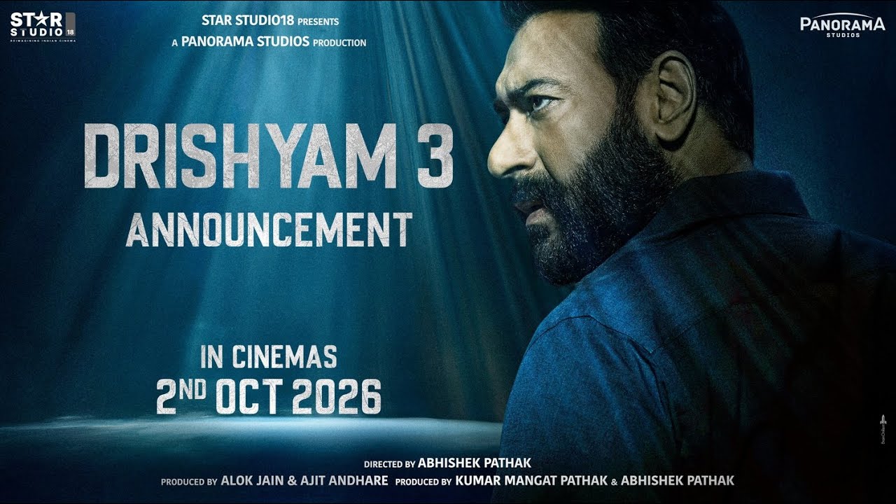 Drishyam 3 Announced: Ajay Devgn Returns on October 2, 2026 | October 2 ...