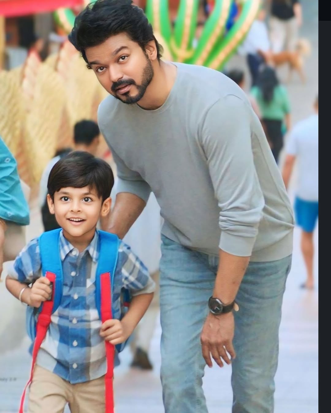 Thalapathy Pasanga: தளபதி விஜயின் ரியல் மகன் சஞ்சயுடன் ரீல் மகன் சஞ்சய் ...
