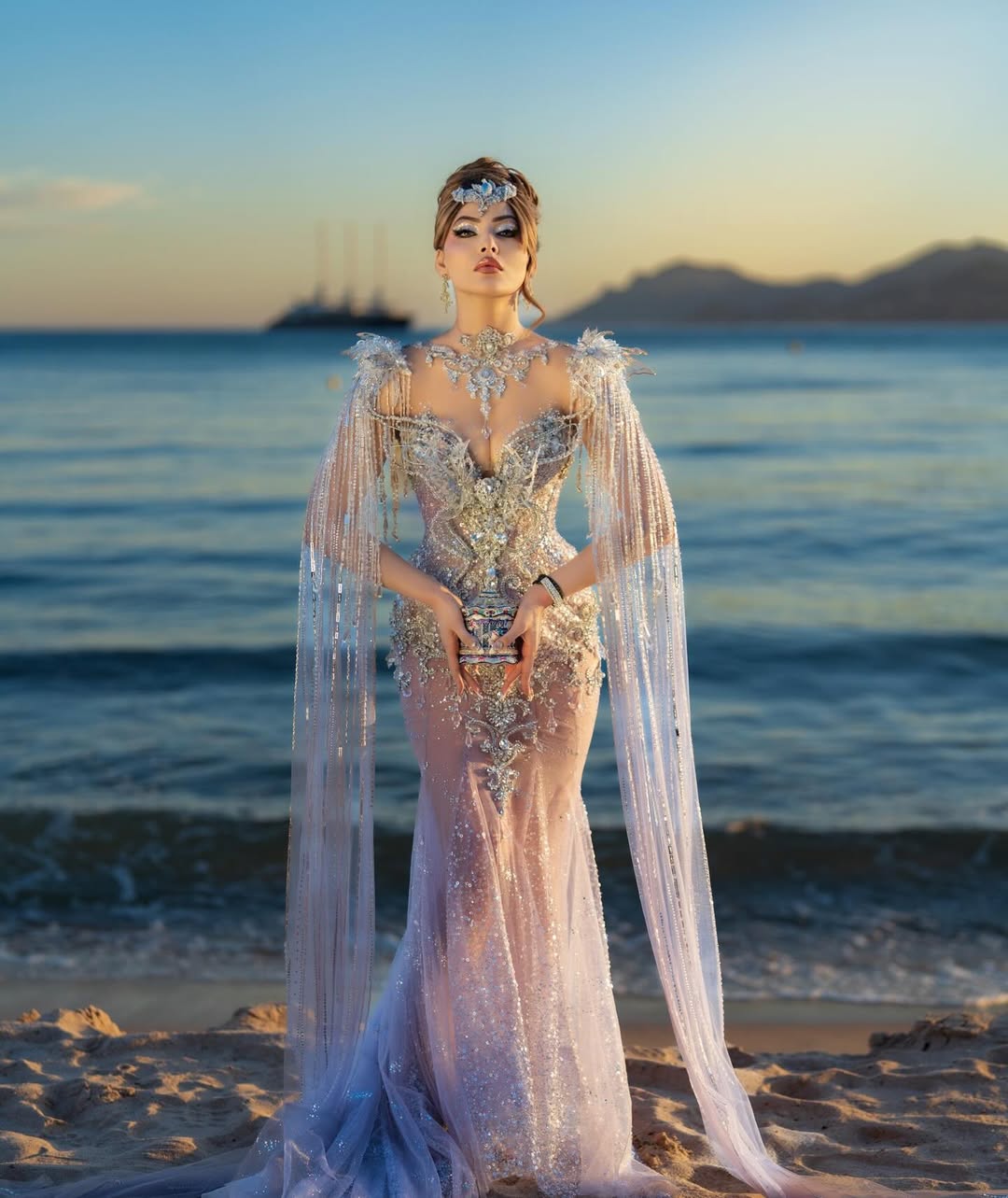 Urvashi Rautela Shines In Crystal Couture At Cannes 2026 Red Carpet ...