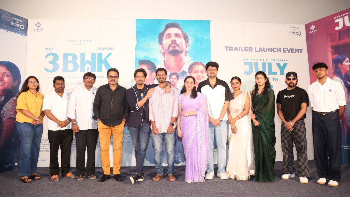 3BHK Movie Pre-Release: Siddharth, Sarathkumar & Team Shine at Press Meet | 3BHK Pre-Release ...